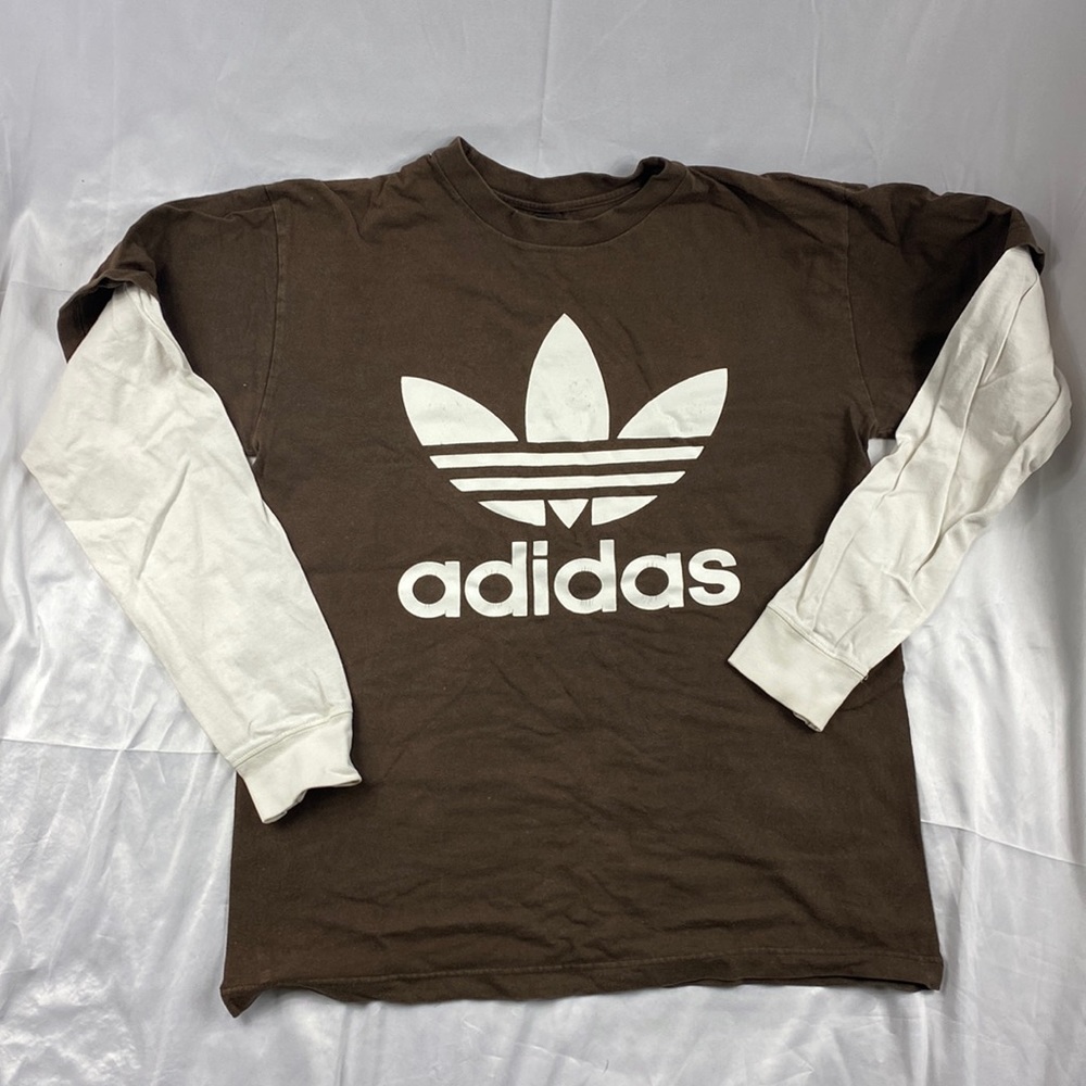 Brown Vtg Y2k Early 2000s Adidas Tee - Gem